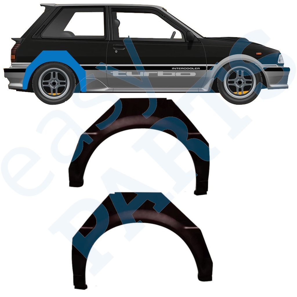 Passage De Roue Arrière / Set Toyota Starlet 1984-1989